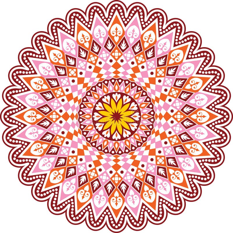 Round Mandalas in Vector Abstract Design Circle Element Stock Vector ...