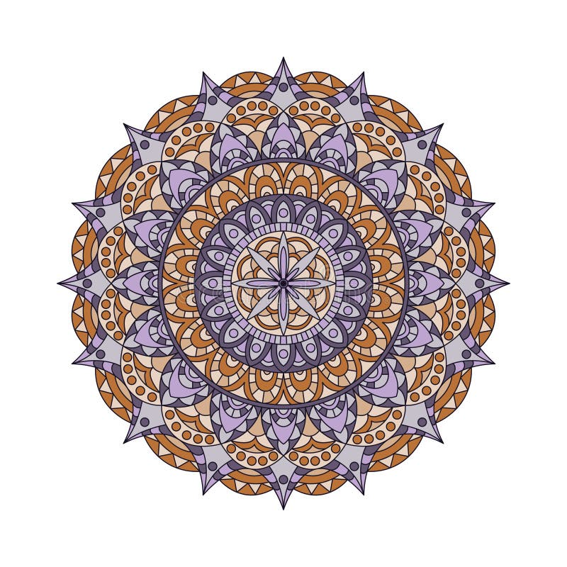 Round Mandalas in Vector. Abstract Design Element. Decorative Retro ...