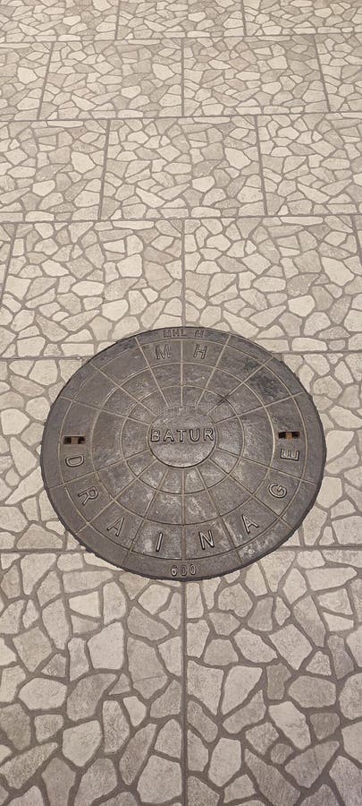 Round manhole cover stock photo. Image of manhole, round - 267542672