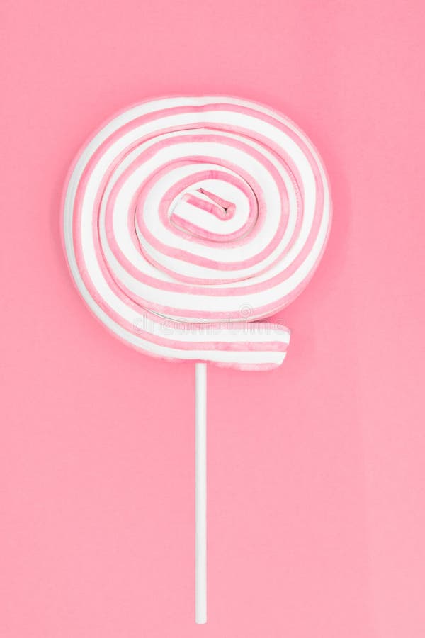 Round Marshmallow Lollipop On Stick Stock Image - Image of pastry, pink ...