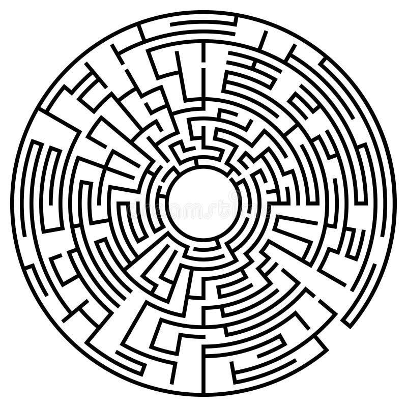 Round maze stock vector. Illustration of intricacy, play - 31480378