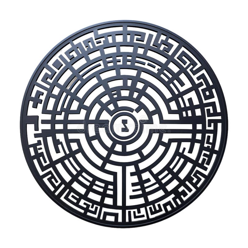 Round Maze on Transparent Background - Ai Generated Stock Illustration ...