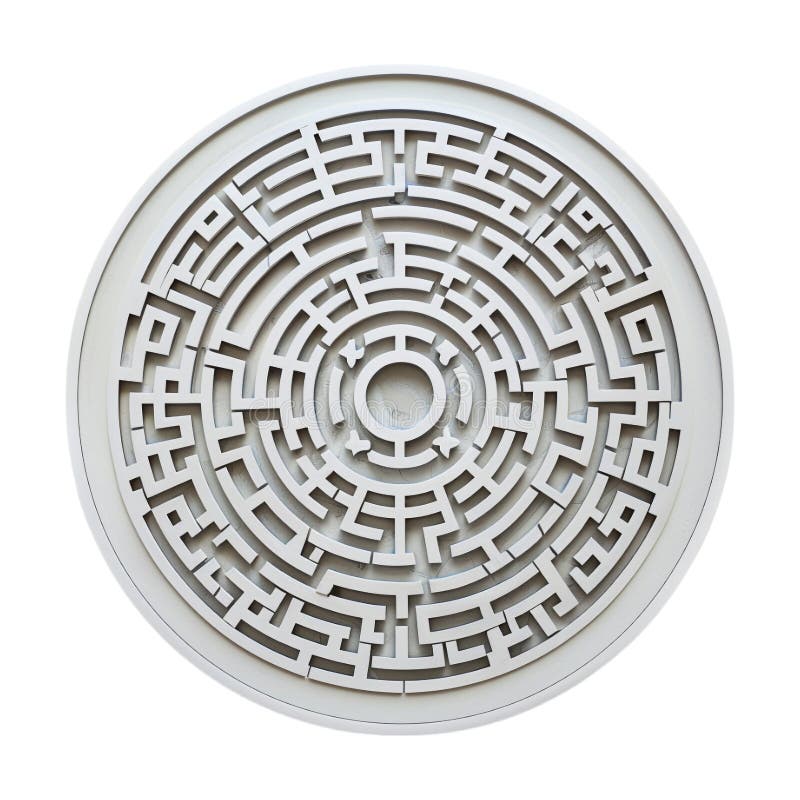 Round Maze on Transparent Background - Ai Generated Stock Illustration ...