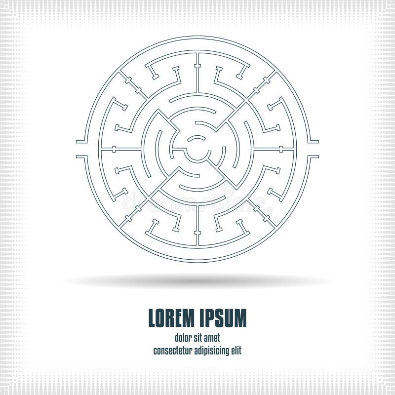 Round Maze stock vector. Illustration of identity, labyrinth - 69980473