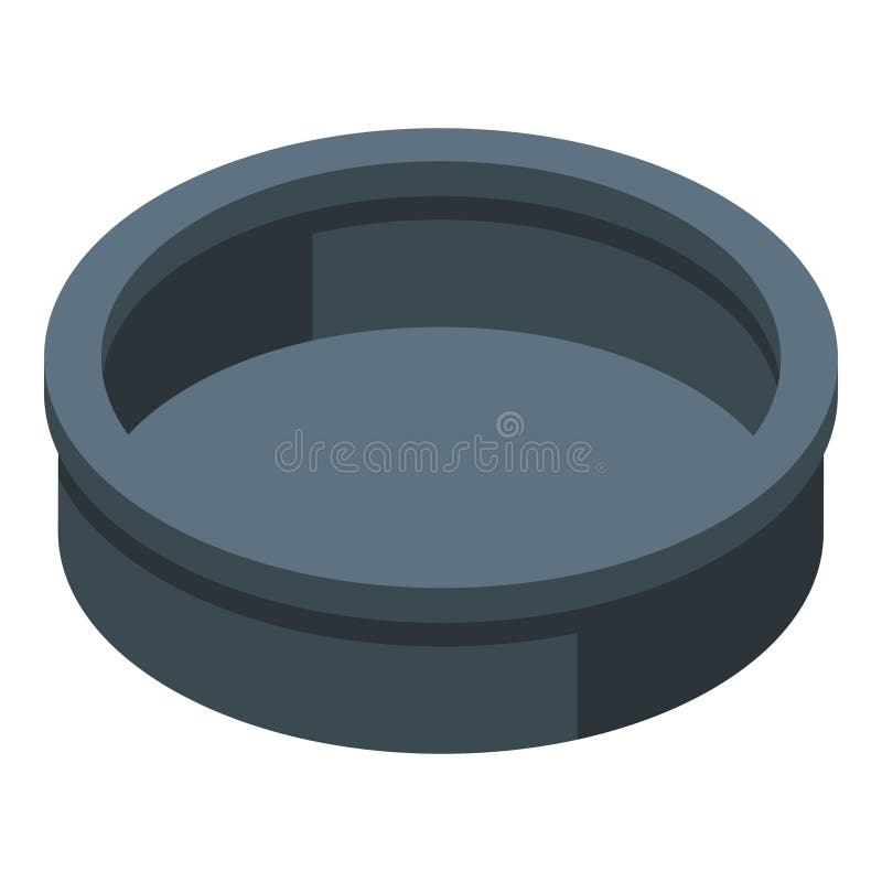Round Meal Tray Icon Isometric Vector. Restaurant Serving Platter Stock ...