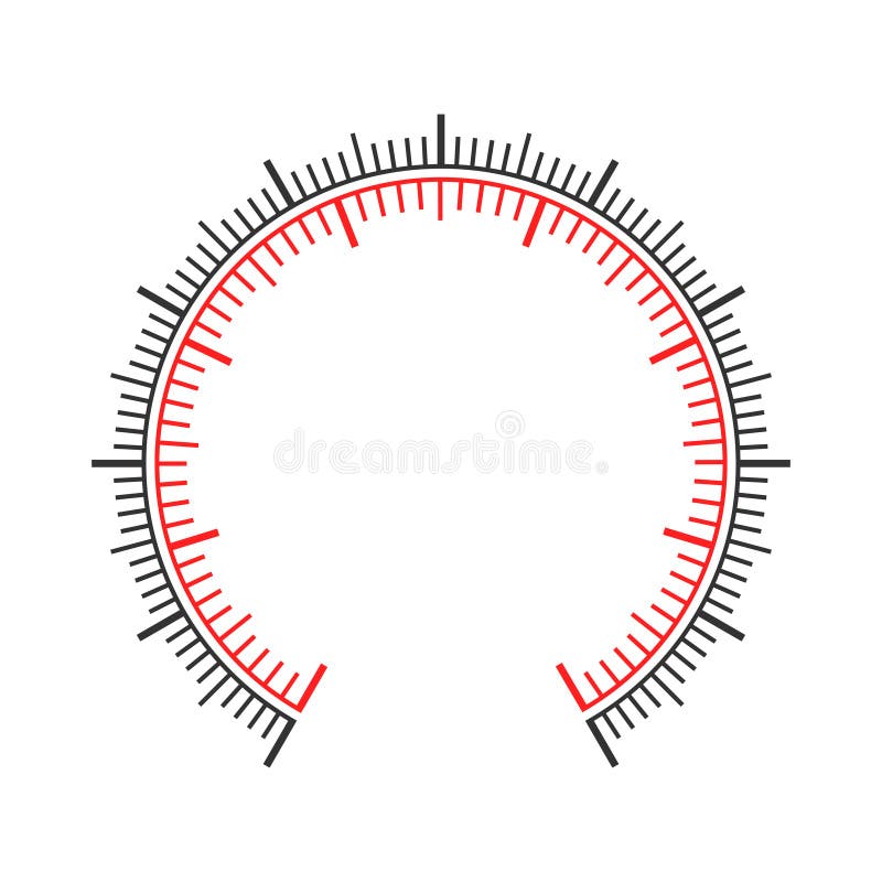 Round Measuring Dashboard Template with Two Charts. Pressure Meter ...