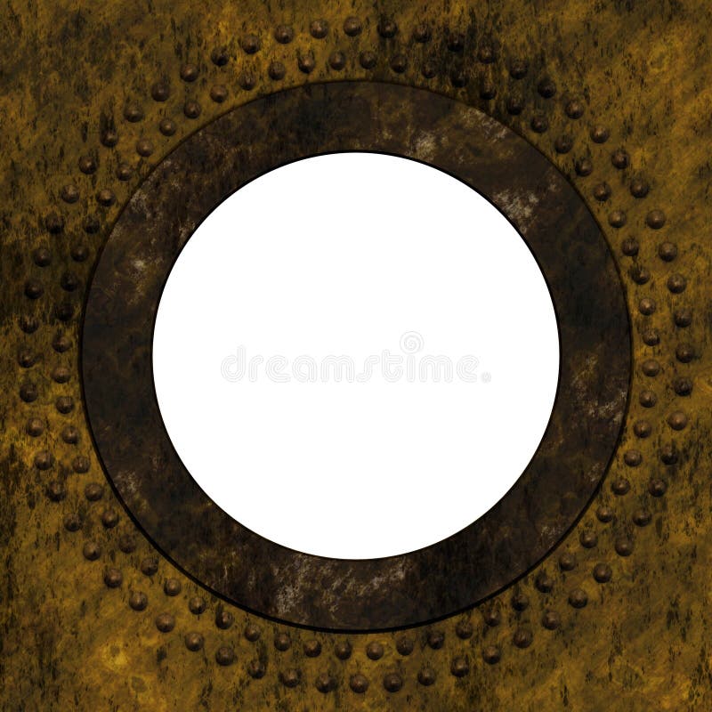 Round Mechanical Steampunk Frame Stock Illustration - Illustration of ...