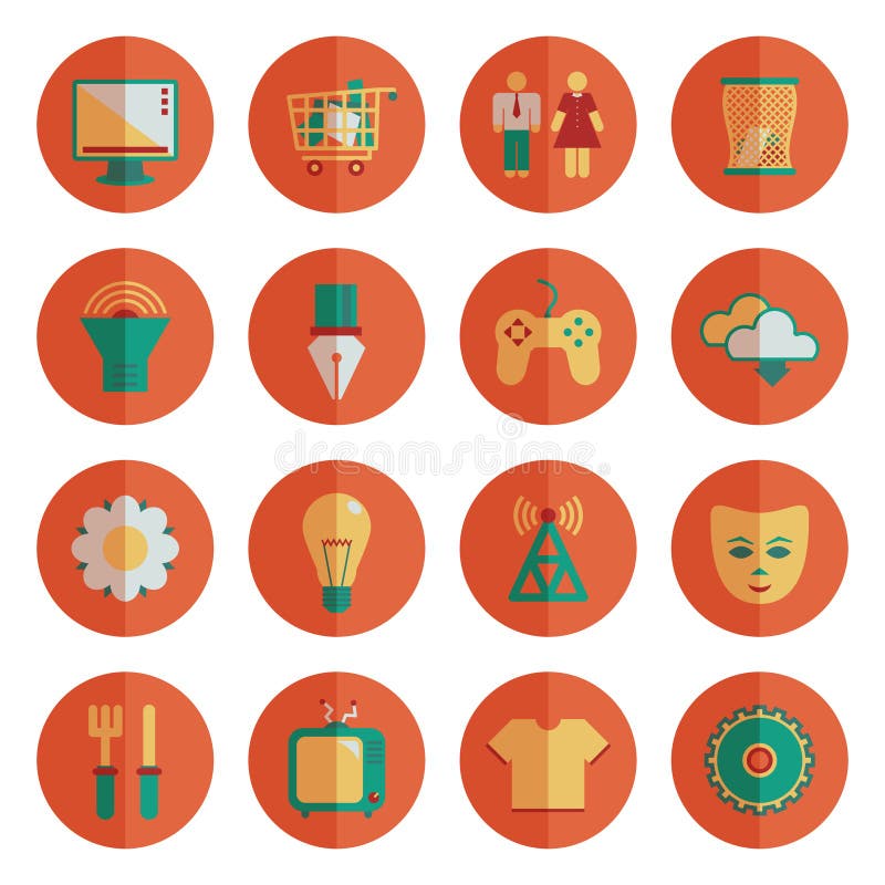 Round media icons stock vector. Illustration of media - 42102464