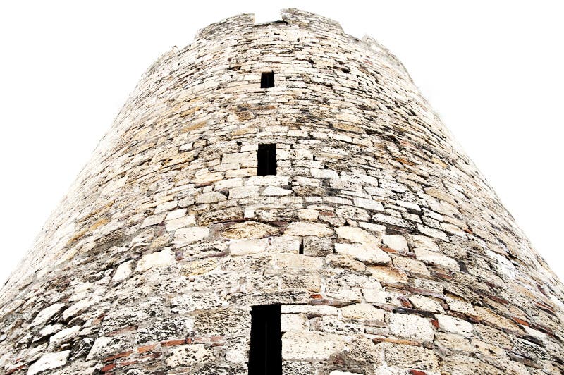 Round medieval stone tower stock image. Image of round - 81537925