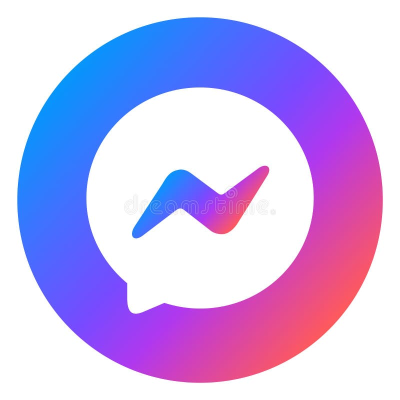 Round Messenger Logo Isolated on White Background Editorial Stock Image ...