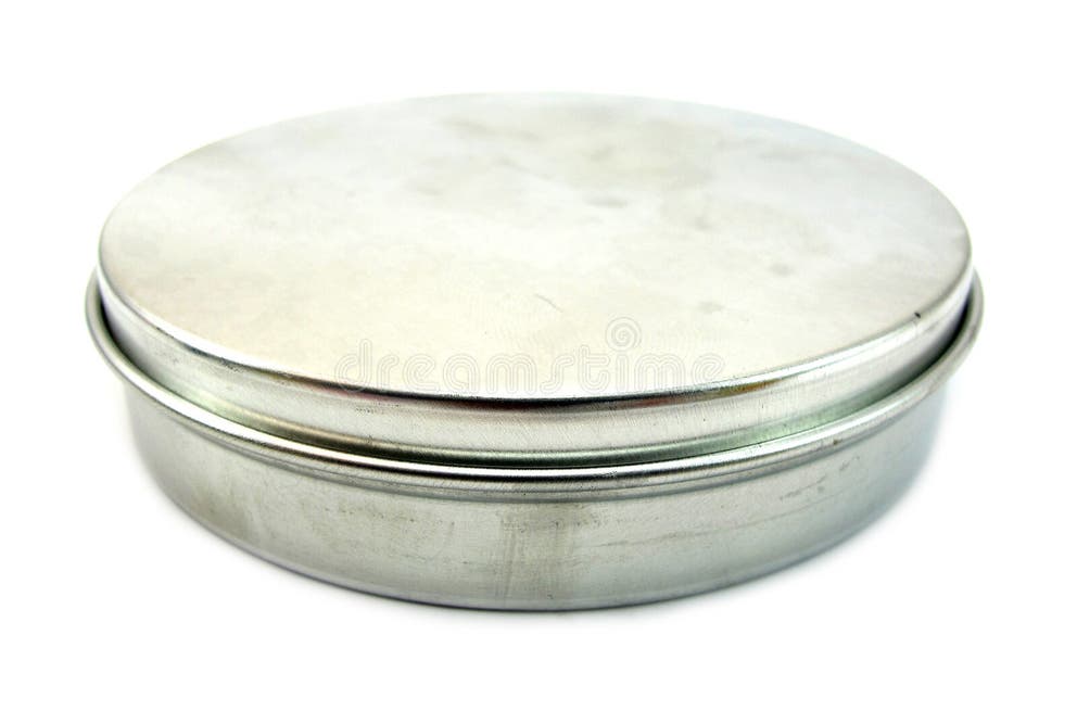 Round metal box stock photo. Image of studio, isolated - 12341928