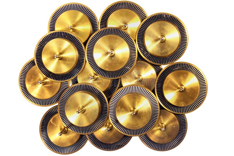 Round Metal Discs with Circular Marks for Rotation Speed Control Stock ...