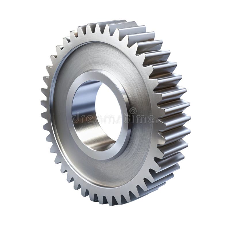 Round Metal Gear Isolated on White Background Stock Illustration ...