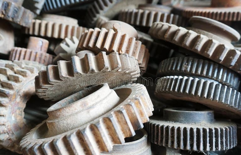 Round metal gears stock photo. Image of weathered, work - 212650360