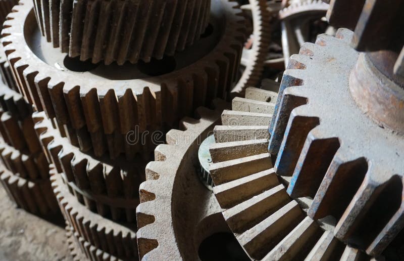 Round metal gears stock photo. Image of bolt, factory - 212653458