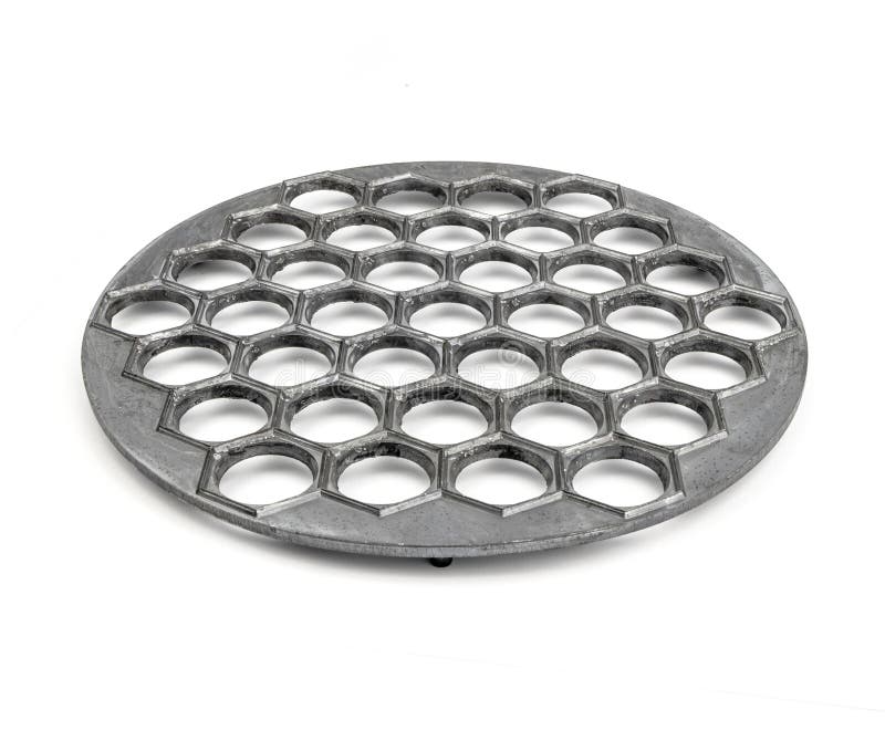 A Round Metal Mold with Hexagonal Indentations, Designed for Making ...