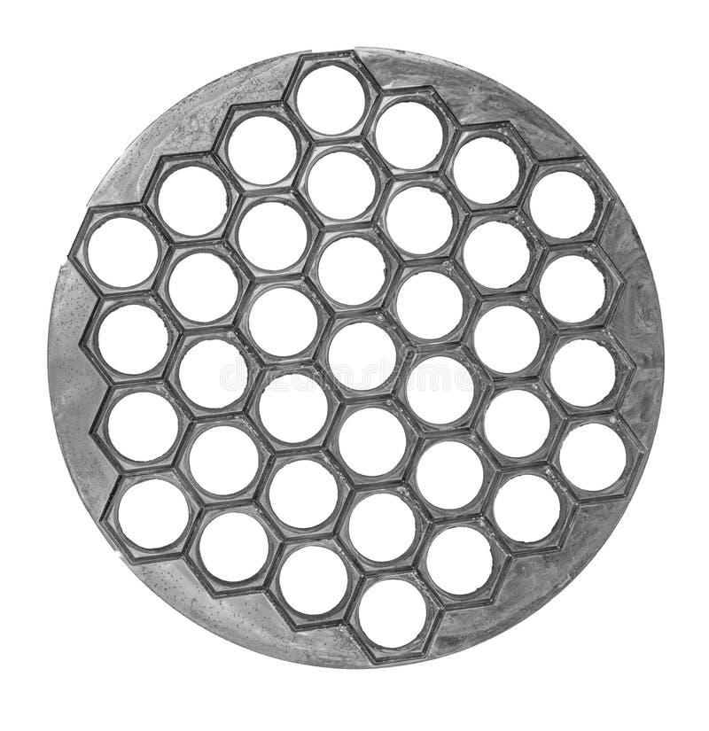 A Round Metal Mold with Hexagonal Indentations, Designed for Making ...