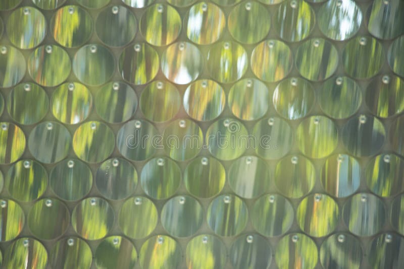 Round Metal Plates of Metal on the Background of Wallpaper Stock Image ...