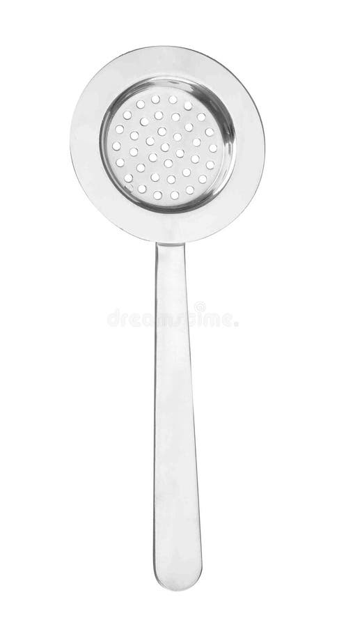 Round Metal Tea Strainer Isolated on White Stock Image - Image of sift ...