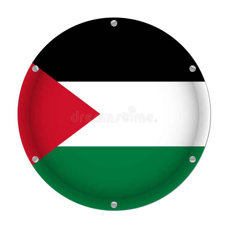 Round Palestine badge. stock vector. Illustration of airport - 180756880