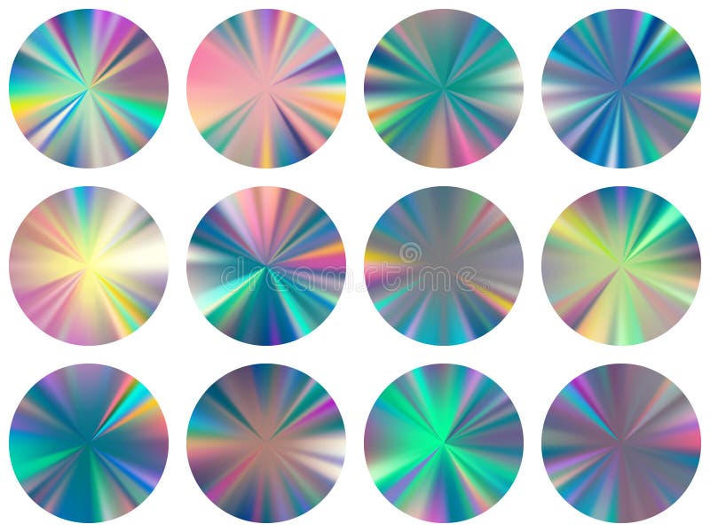 Round Metallic Gradient Label Elements Vector Stock Vector ...