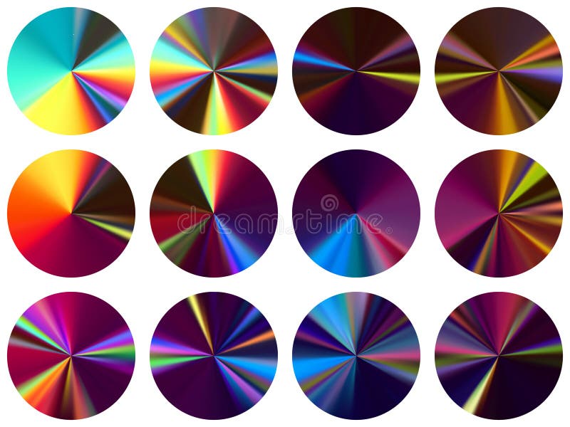 Round Metallic Gradient Label Elements Vector Stock Vector ...