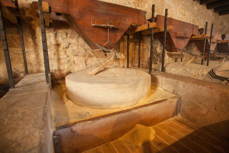 Round mill stone stock photo. Image of mill, homemade - 36394426