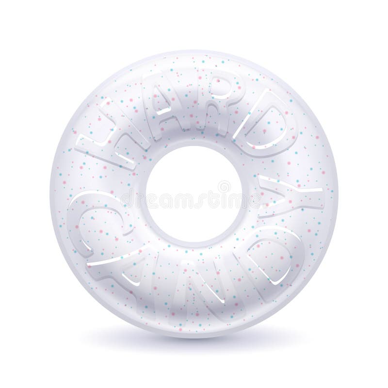Round Mint White Hard Candy Realistic Illustration. Stock Vector ...