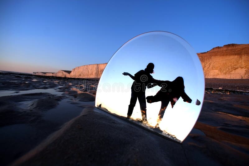 Round mirror stock image. Image of teens, beach, mirror - 144630707