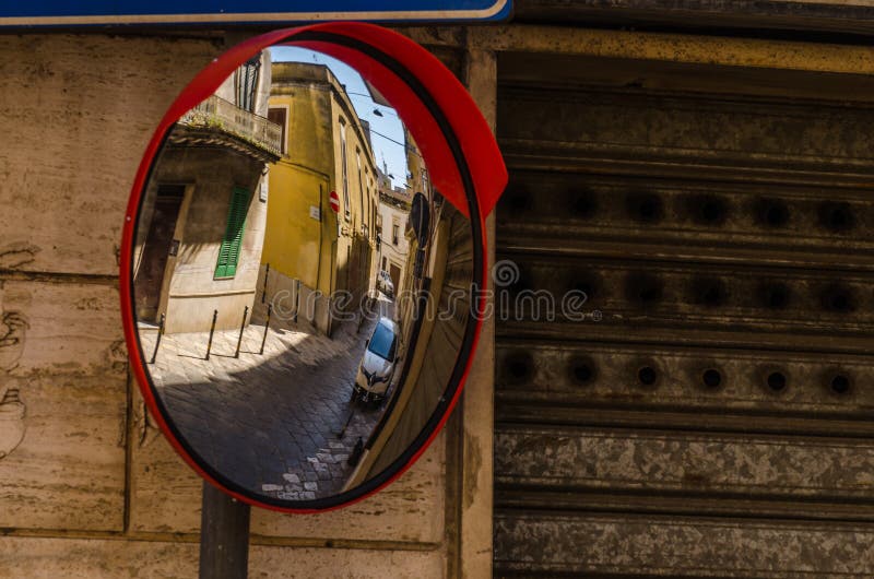 Mirror on the street stock photo. Image of recreation - 106823546
