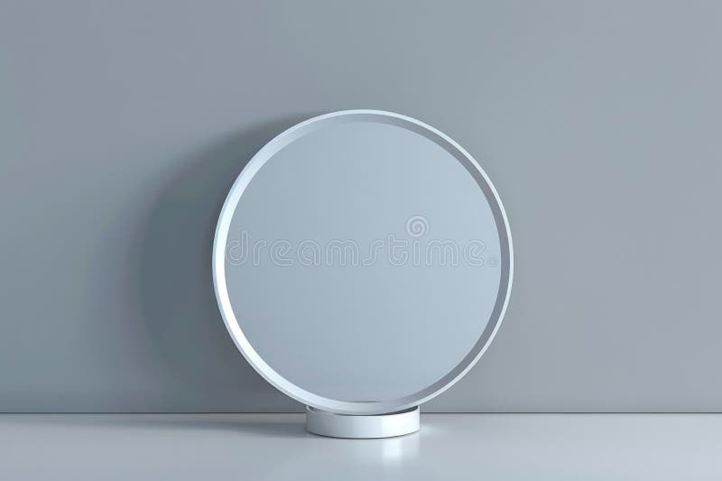 Round Mirror on Table stock photo. Image of office, round - 370073802