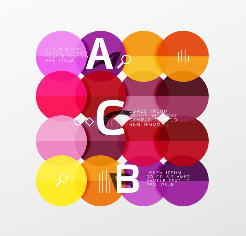 Round Modern Circle Option Infographic Diagram Stock Illustration ...