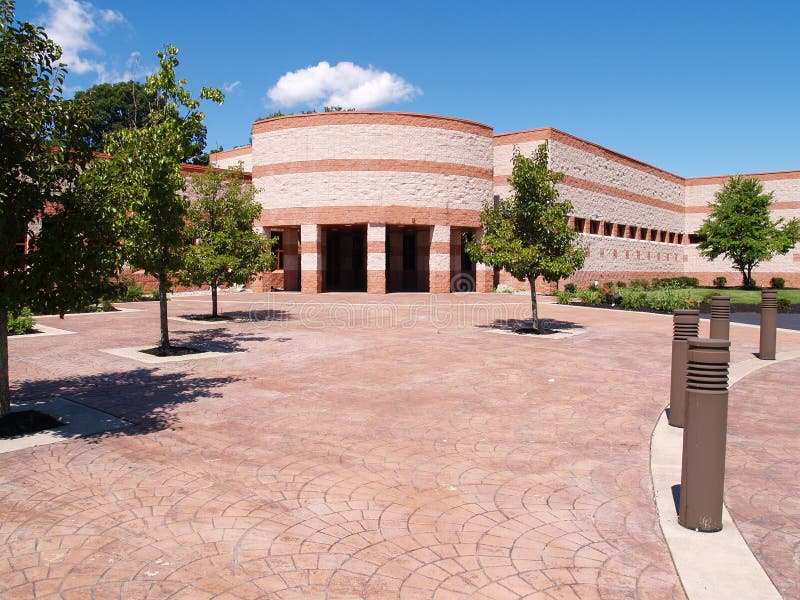 Round Modern Brick Building Stock Image - Image of school, modern: 5950593