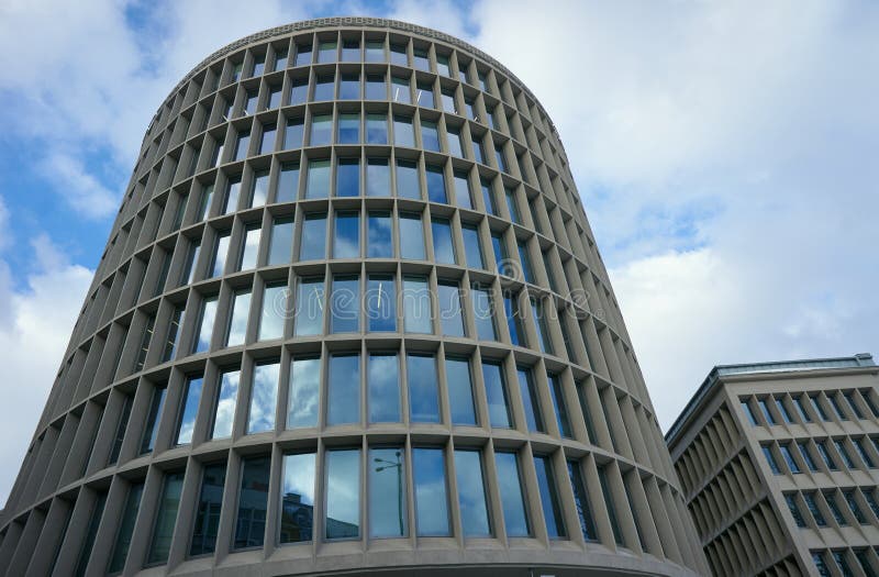 Round modernistic building stock image. Image of public - 57436435