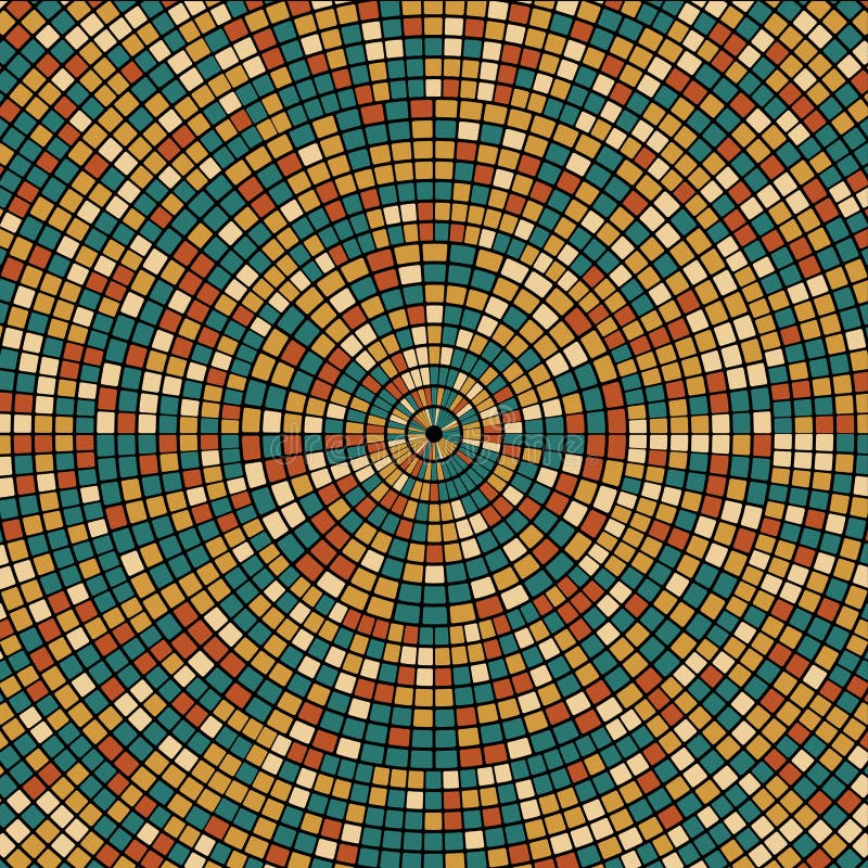 Round Mosaic - Vector Illustration Stock Vector - Illustration of moony ...