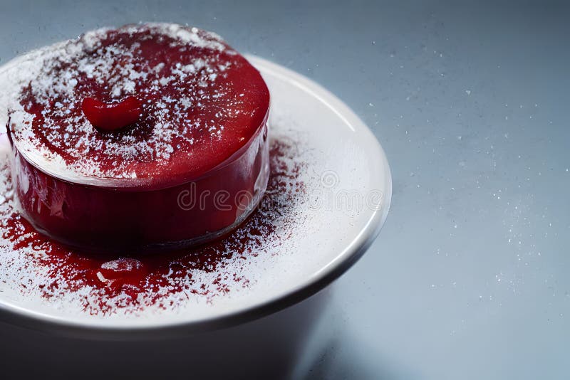 Round Mousse Cake with Mirror Glaze on Plate Stock Photo - Image of ...
