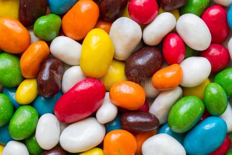 Round Multi-colored Candies Close-up. Stock Image - Image of small ...