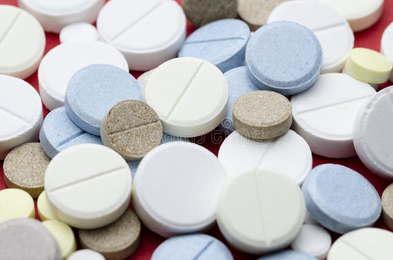 Round Multi-colored Tablets Close-up Stock Photo - Image of medical ...