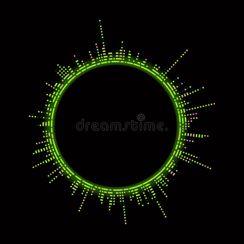 Round Music Equalizer Scale Vector Graphic Element Stock Vector ...