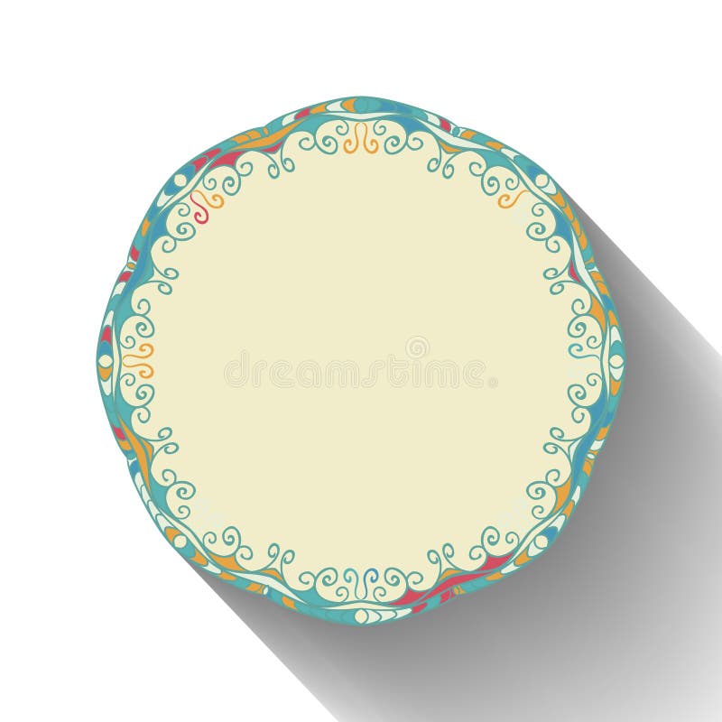 Round Napkin Template for Your Design Stock Vector - Illustration of ...