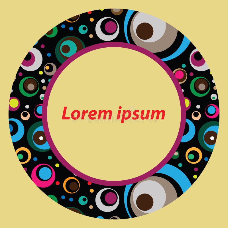 Round Narrow Decorative Vector Frame Stock Vector - Illustration of ...