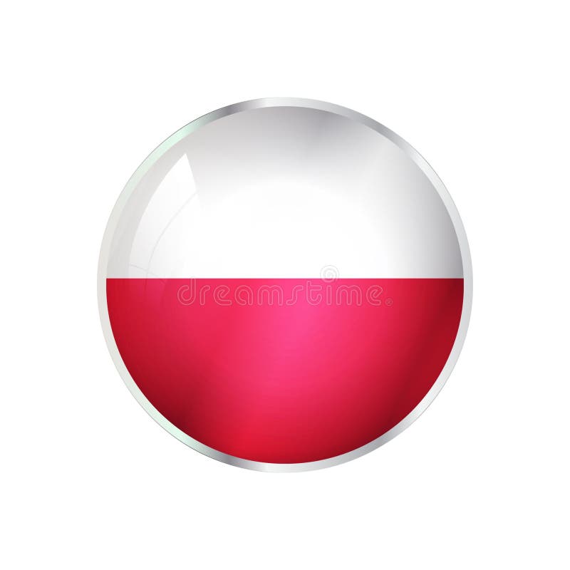 Round National Flag Pin of Poland Stock Image - Illustration of symbol ...