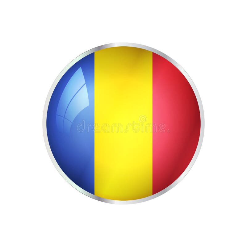 Round National Flag Pin of Romania Stock Photo - Illustration of ...