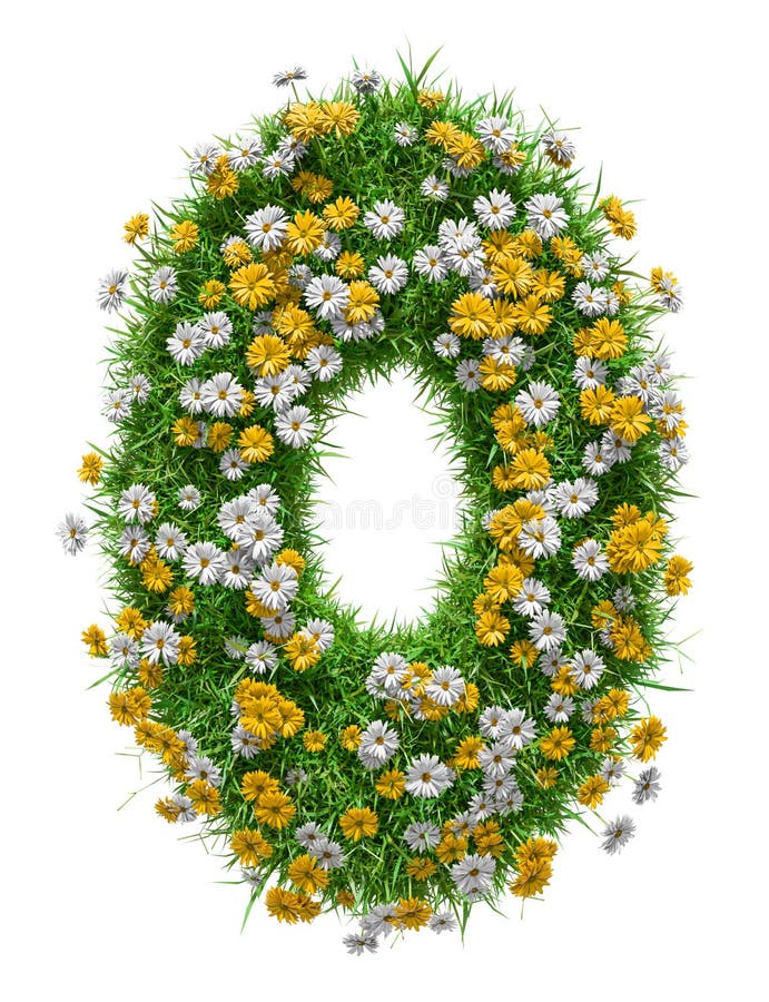 Round Natural Frame with Grass and Flowers Stock Image - Image of ...