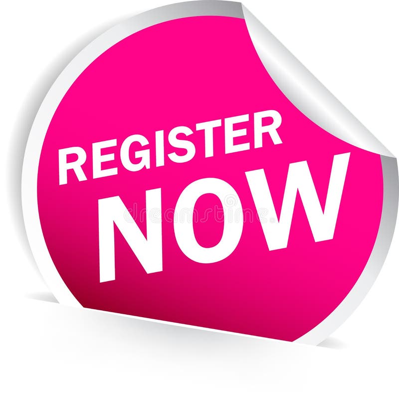 Register Now sticker stock vector. Illustration of deal - 206741638