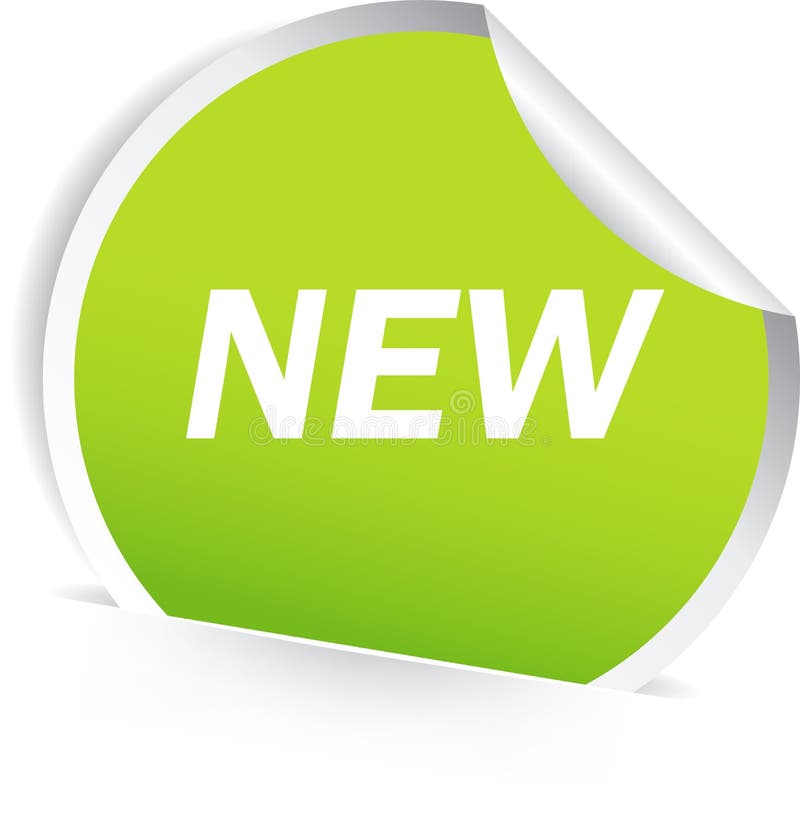 New sticker stock vector. Illustration of design, graphics - 206744010