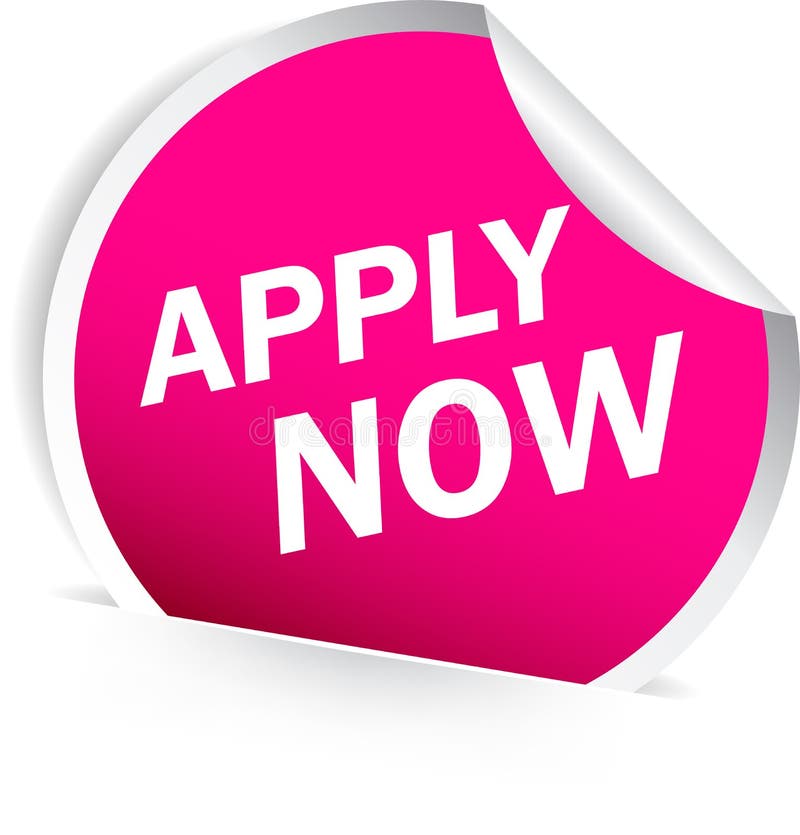 Apply now vector sticker stock illustration. Illustration of flash ...