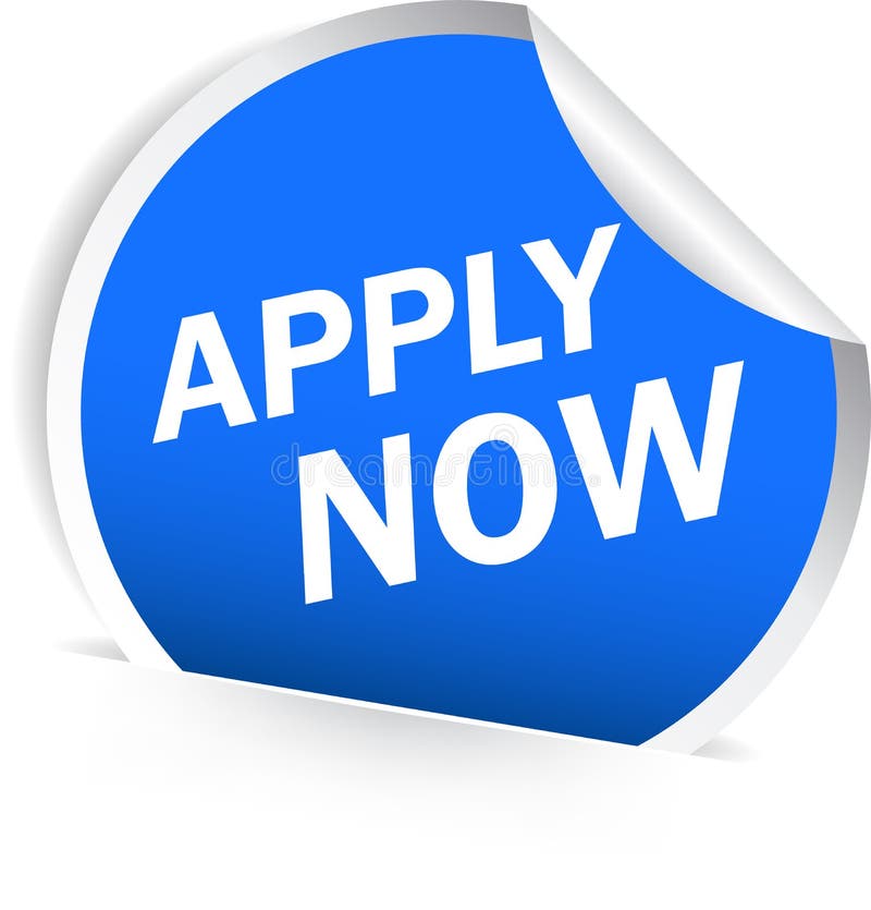 Apply now vector sticker stock illustration. Illustration of deal ...