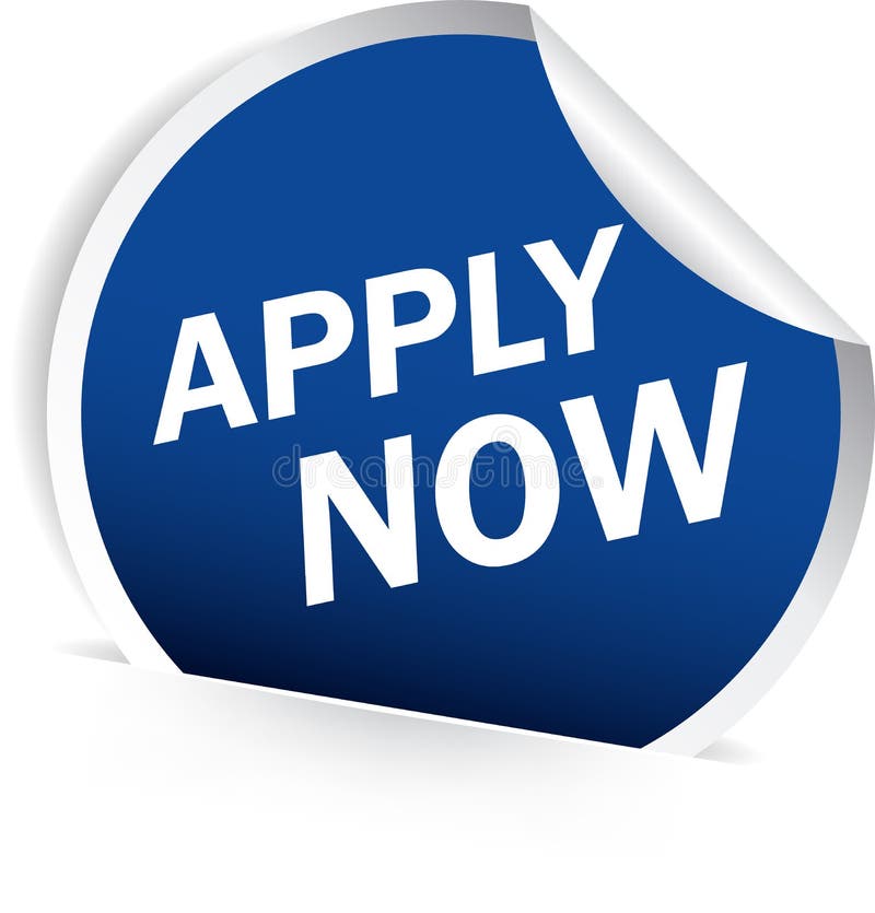 Apply now vector sticker stock illustration. Illustration of curl ...