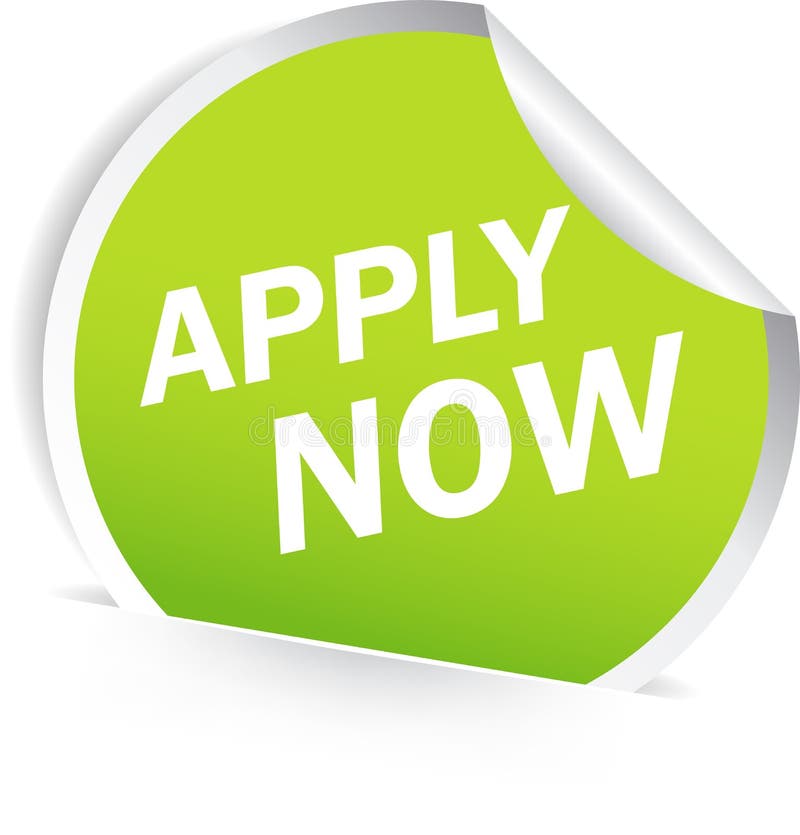 Apply now vector sticker stock illustration. Illustration of leaf ...